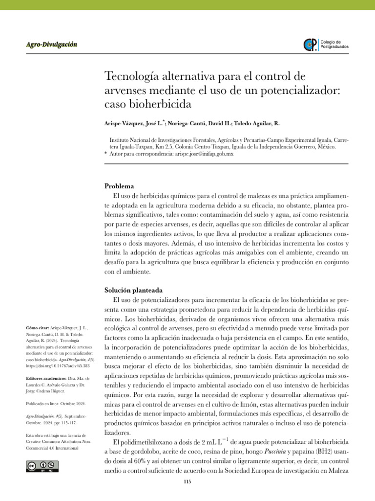 Bioherbicidas | PDF | Agricultura | Herbicida