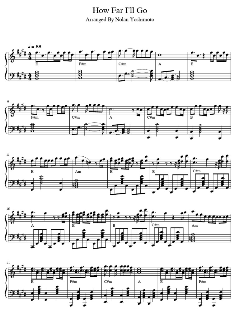 How Far I'll Go Moana | PDF