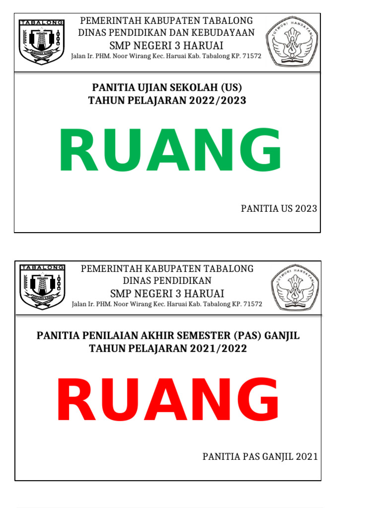 Nama Ruangan | PDF