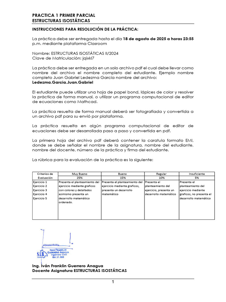 Practica 1 Estructuras Isostaticas | PDF | Viga (Estructura ...