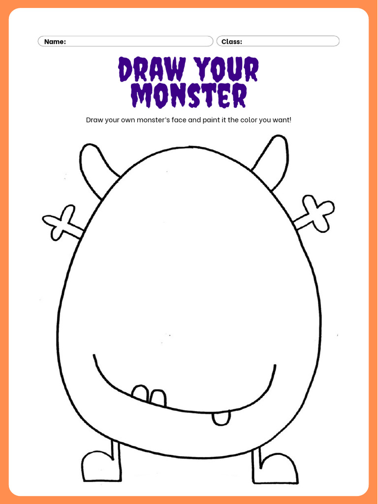Draw Your Own Monster Template | PDF