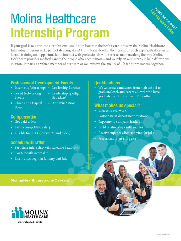 Molina Healthcare Internship Overview | PDF | Internship | Job Hunting
