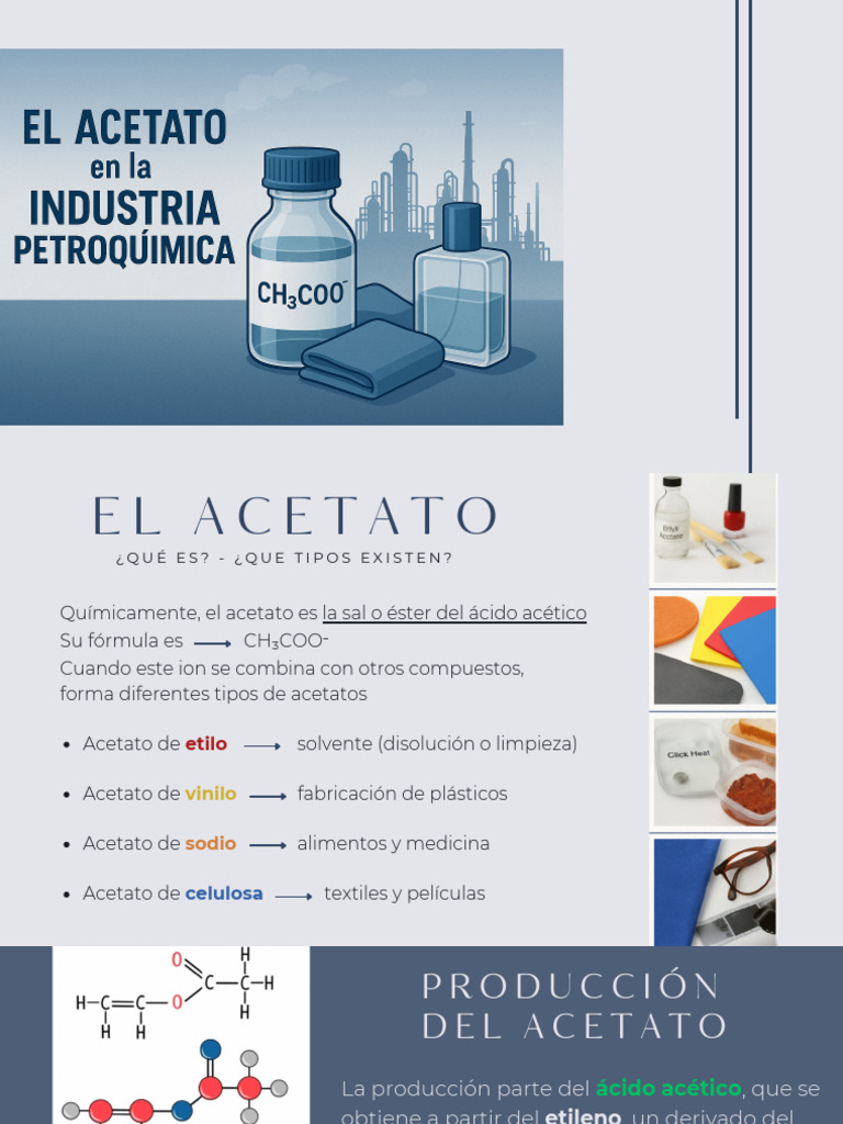 Tipos y Usos del Acetato | PDF
