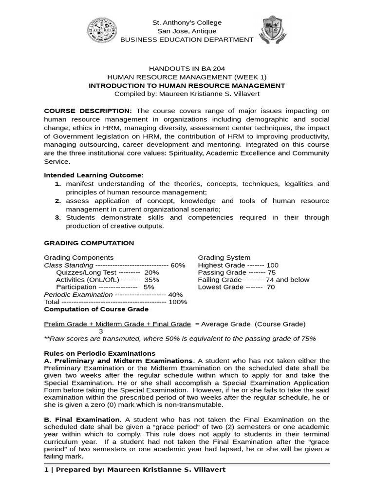 Introduction to Human Resource Management | PDF | Cost Of Living ...
