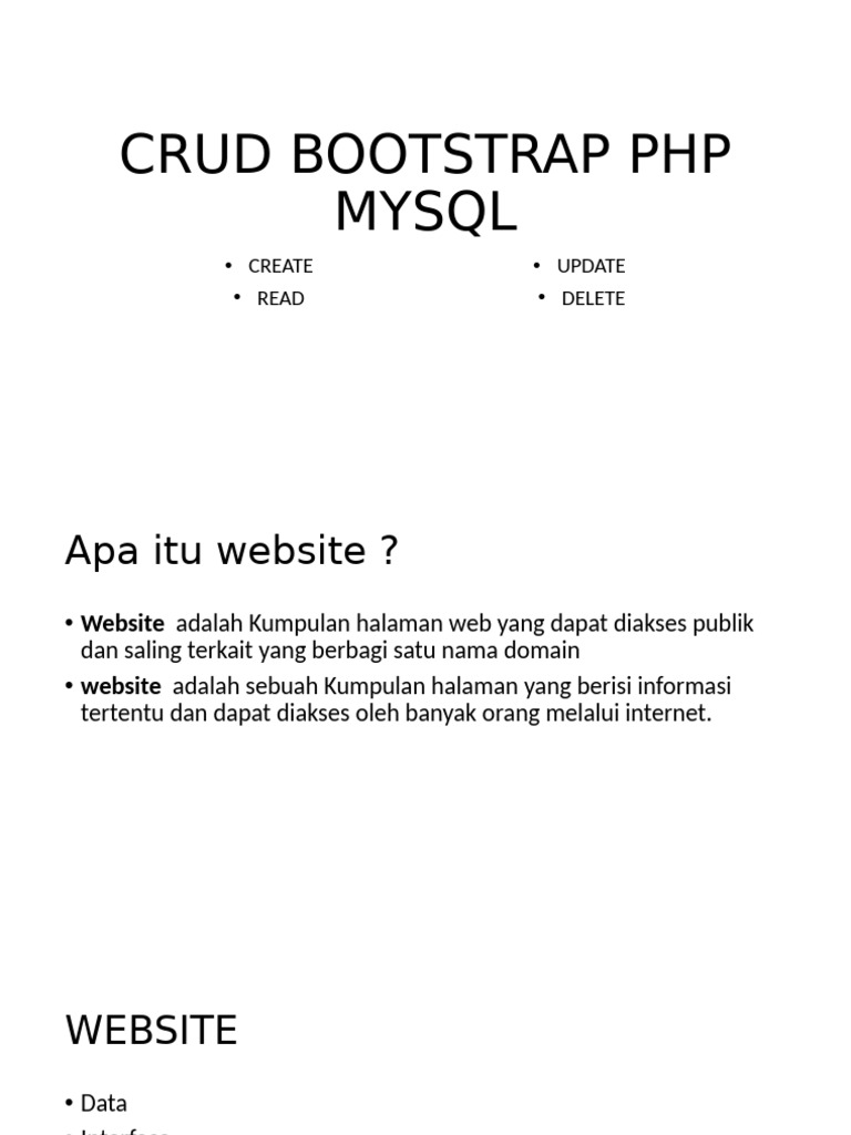1-Crud Bootstrap PHP Mysql | PDF