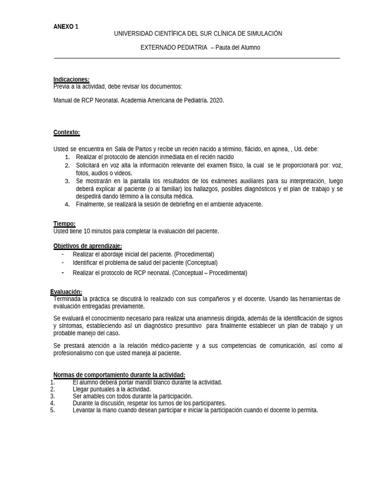 Protocolo RCP Neonatal en Partos | PDF