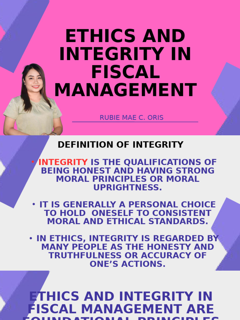 Ethics in Fiscal Management Integrity | PDF