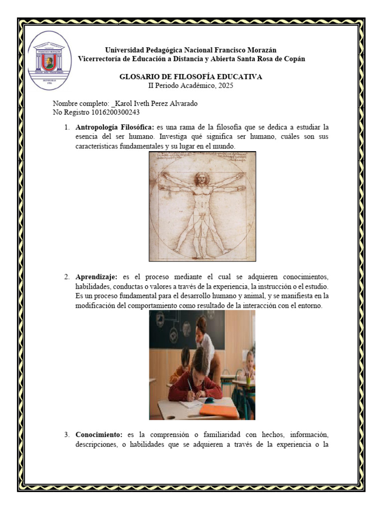 Glosario Karol | PDF | Conocimiento | Aprendizaje