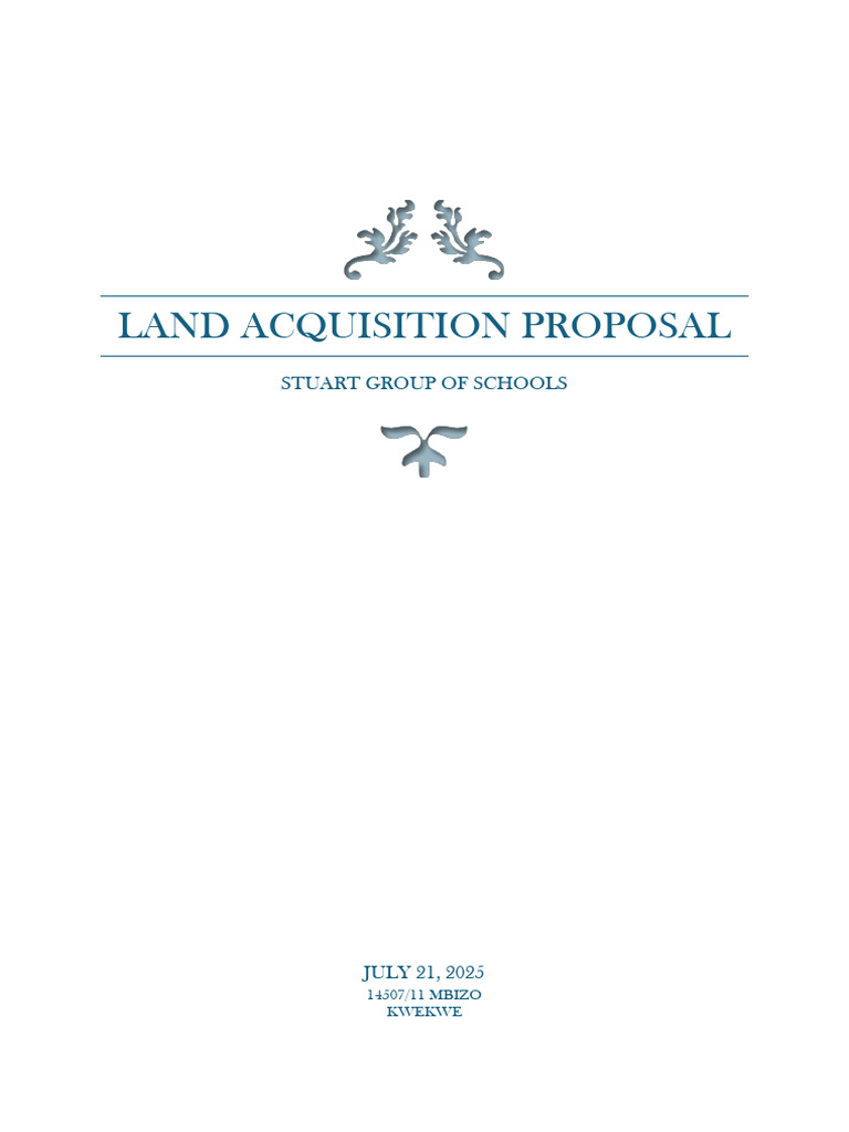Land Acquisition Proposal for Schools | PDF | Infrastructure | Schools