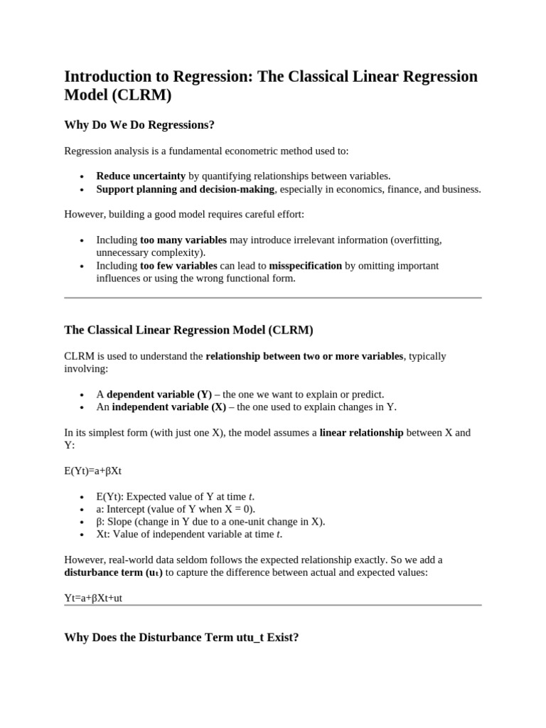 Introduction To Regression Chapter 2 | PDF | Ordinary Least Squares | Estimator