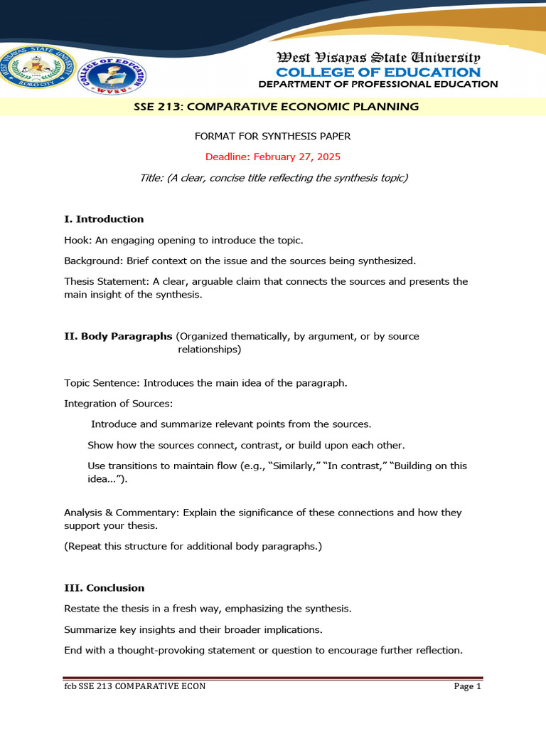 Format For Synthesis Paper | PDF | Cognition | Cognitive Science