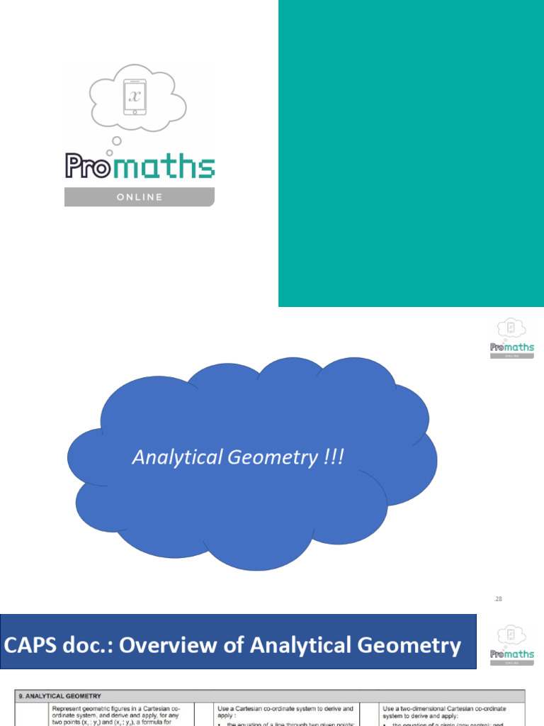 GRADE 10 Promaths ANALYTICAL GEOMETRY CONSOLIDATION (2024) - PDF | PDF