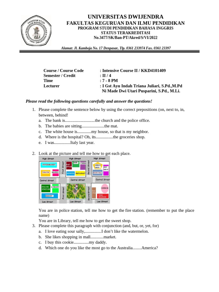 Soal UAS IC II 2024 - 2025 | PDF | Semantic Units | Language Mechanics