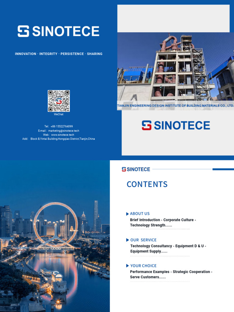 2025 06 24 Sinotece Profile PDF YS | PDF | Cement | Secondary Sector Of The Economy