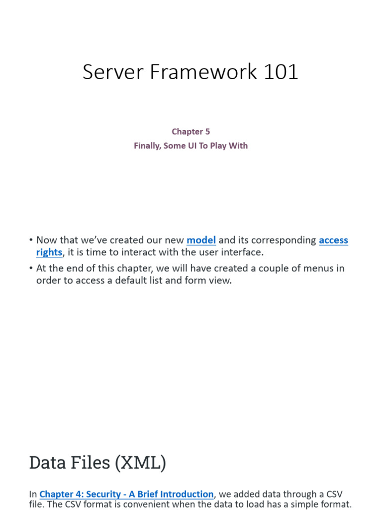 Server Framework 101 - Bab V (Pengenalan Ke Tampilan) - Odoo 18 | PDF