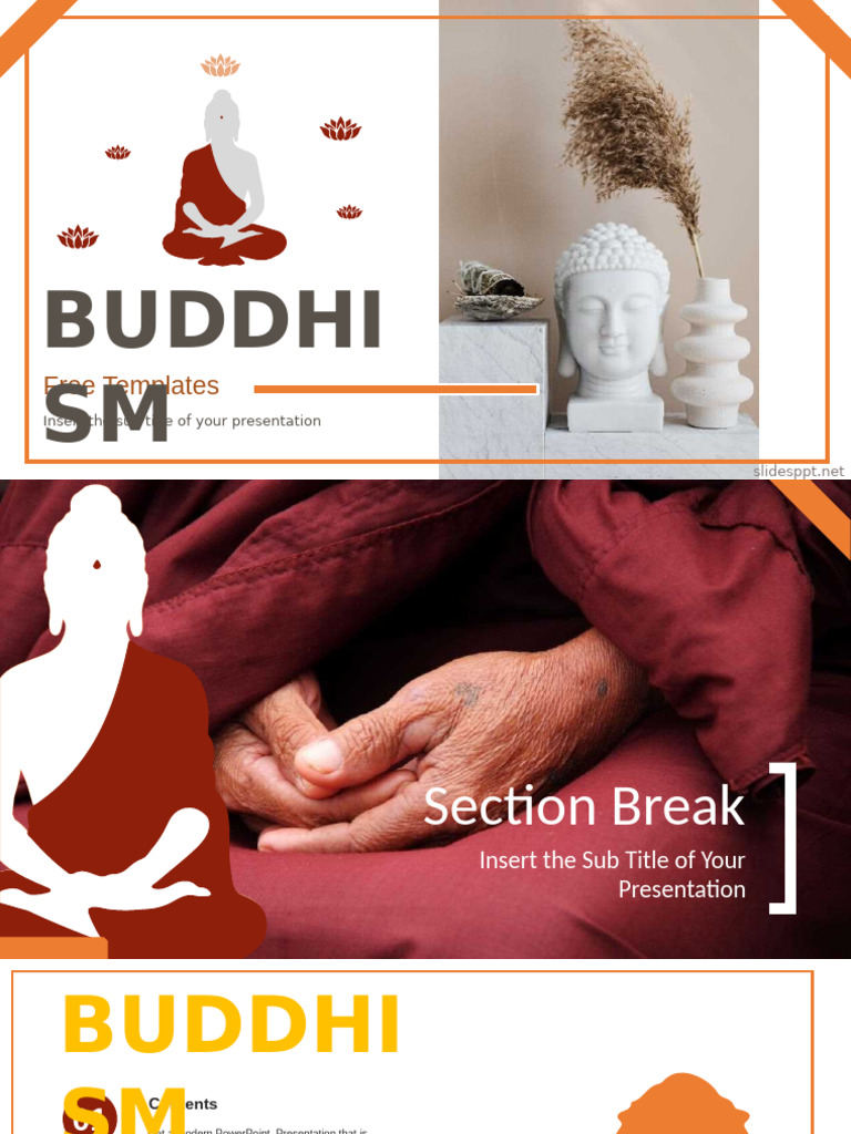Buddhism PowerPoint Template | PDF | Microsoft Power Point | Writing
