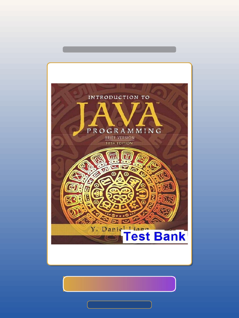 Introduction to Java Programming Brief Version 10th Edition Liang eBook ...