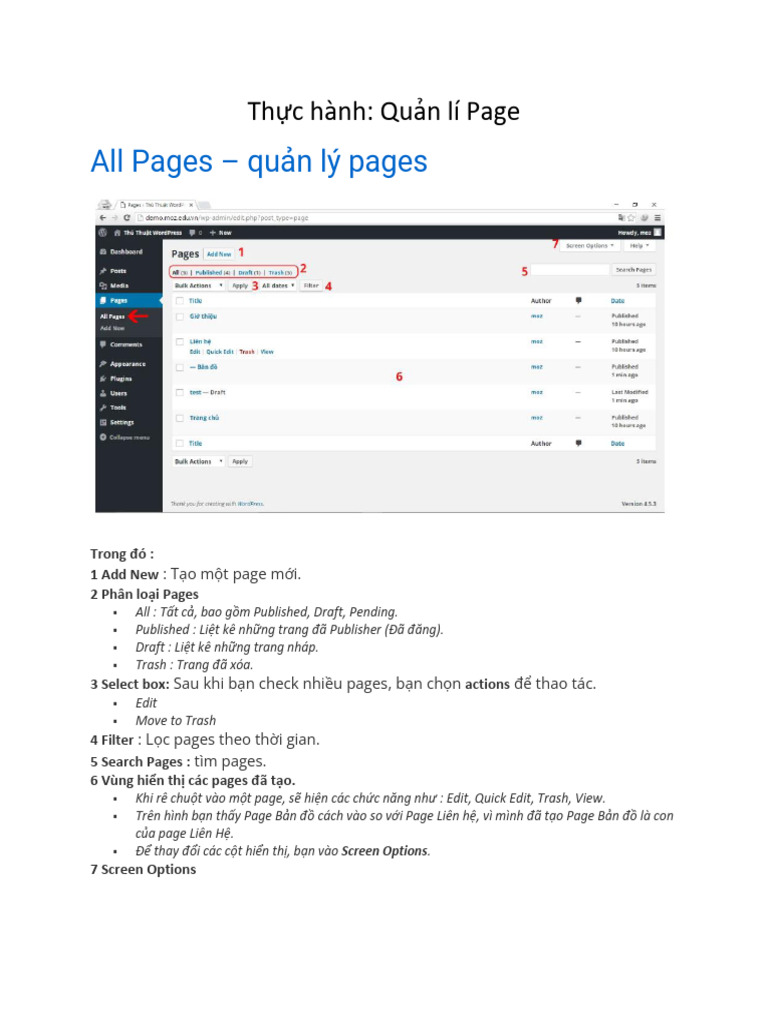 Lab 03.2 - Quản Lí Page | PDF