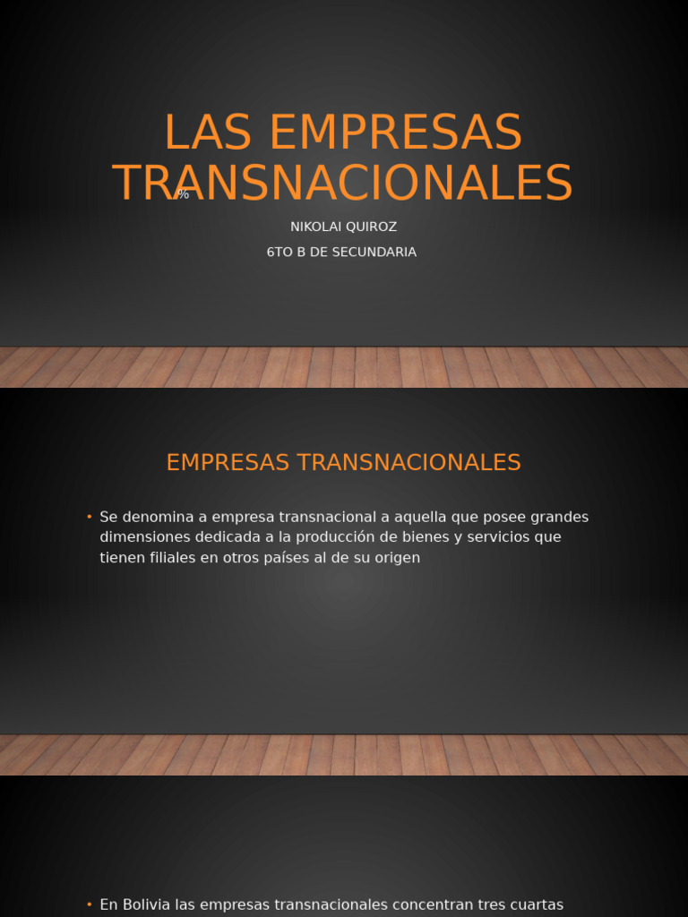 EMPRESAS TRANSNACIONALES | PDF