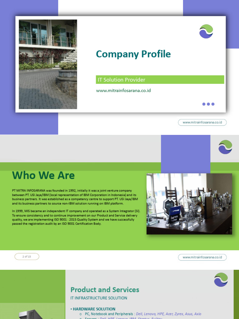 PT Mitra Infosarana Company Profile | PDF | Enterprise Resource ...
