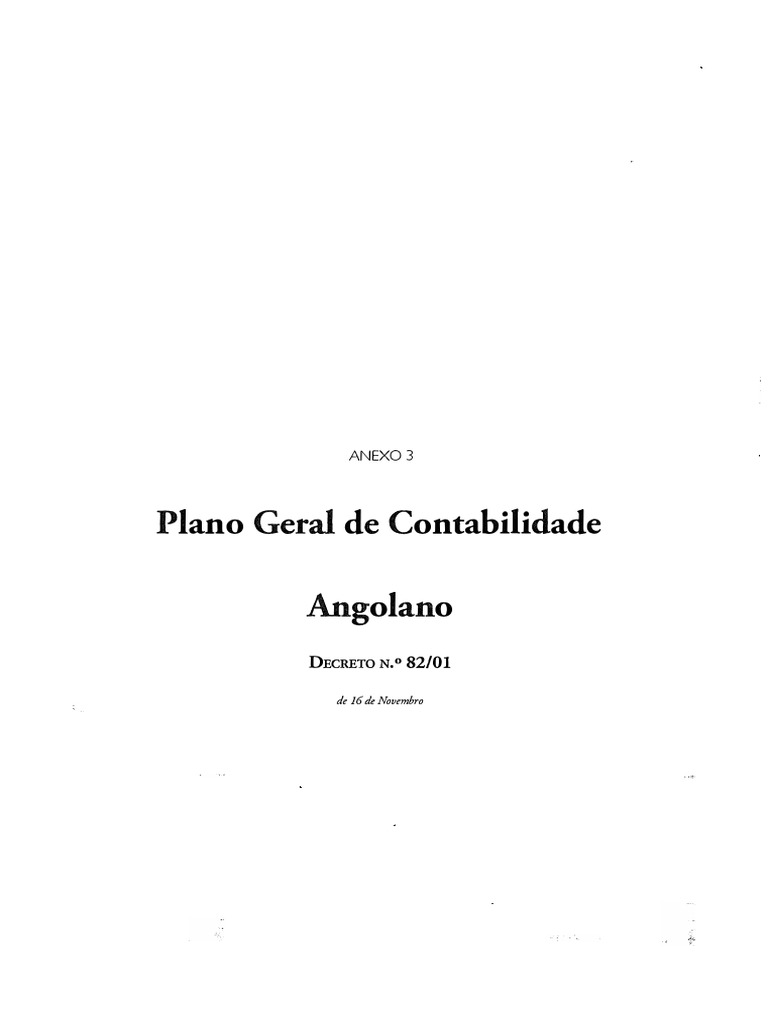 Plano Geral de Contabilidade Angolano | PDF | Economias | Serviços ...