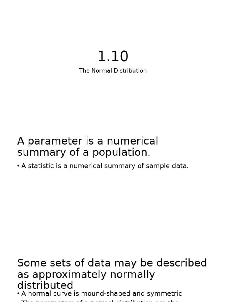 The Normal Distribution | PDF