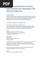 Analisis Isu Manajemen ASN Lengkap | PDF