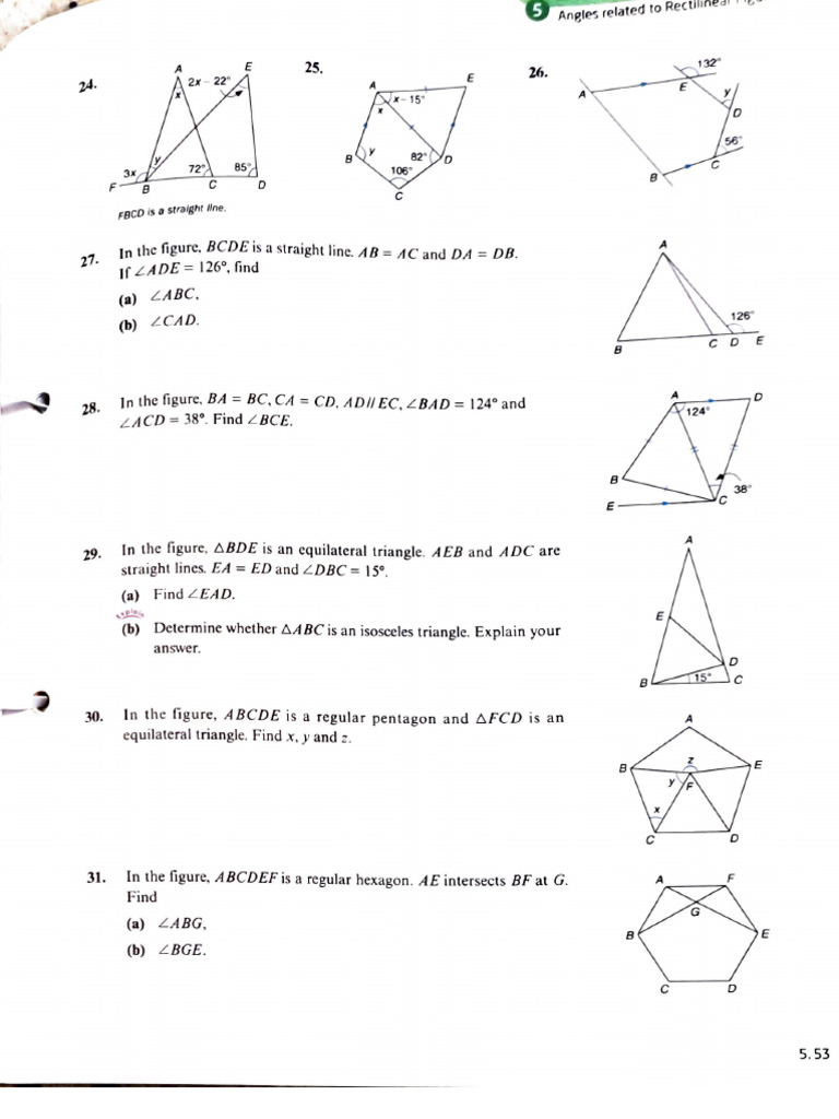 Recttilinear Angles Parallel Lines-56 | PDF