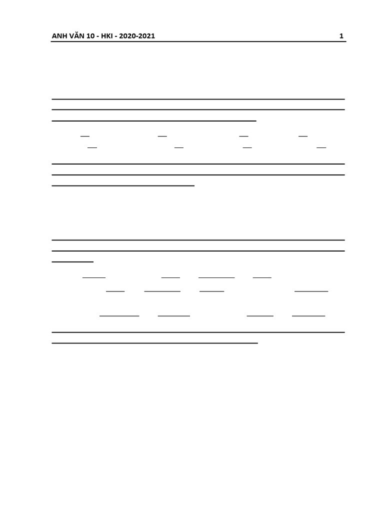 English 10 Semester 1 Test 2020-2021 | PDF