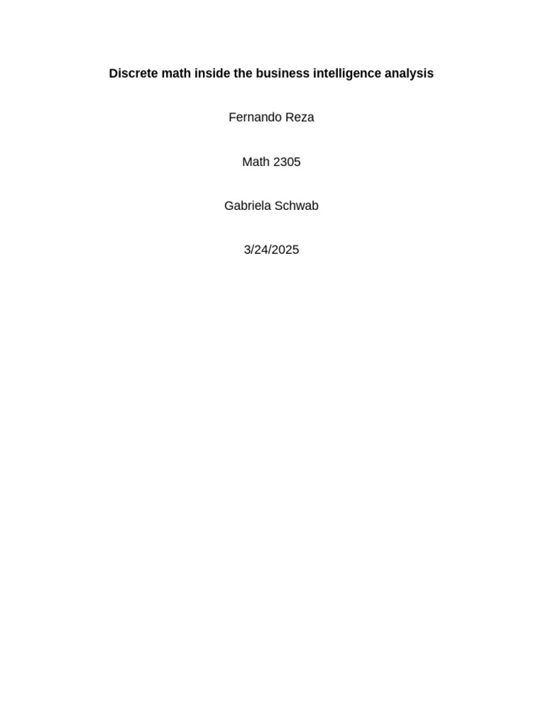 The Field I Would Like To Concentrate Is Directly Related To Discrete ...