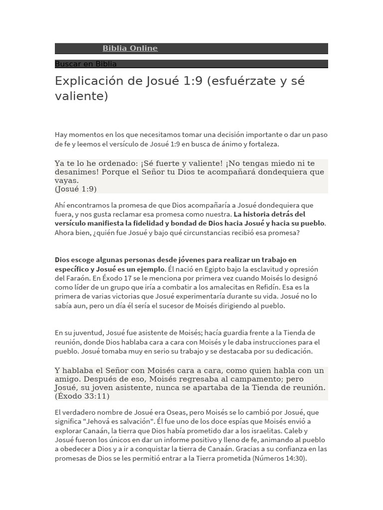 Se Valiente | PDF | Joshua | Moisés