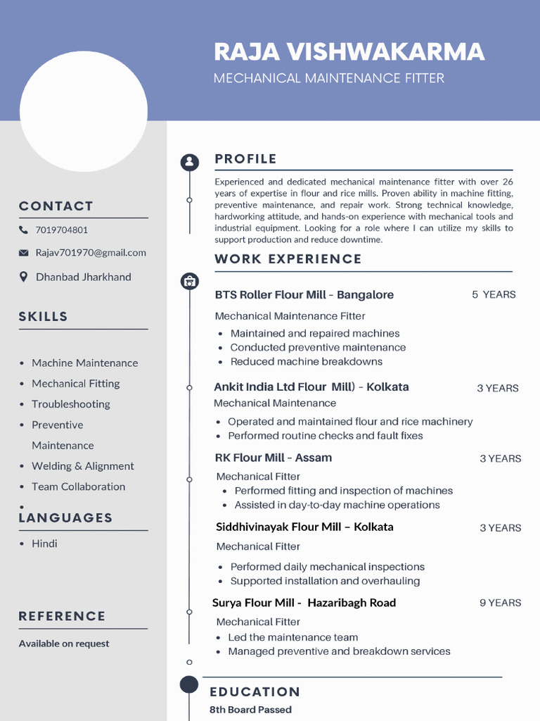 Blue and Gray Simple Professional CV Resume | PDF