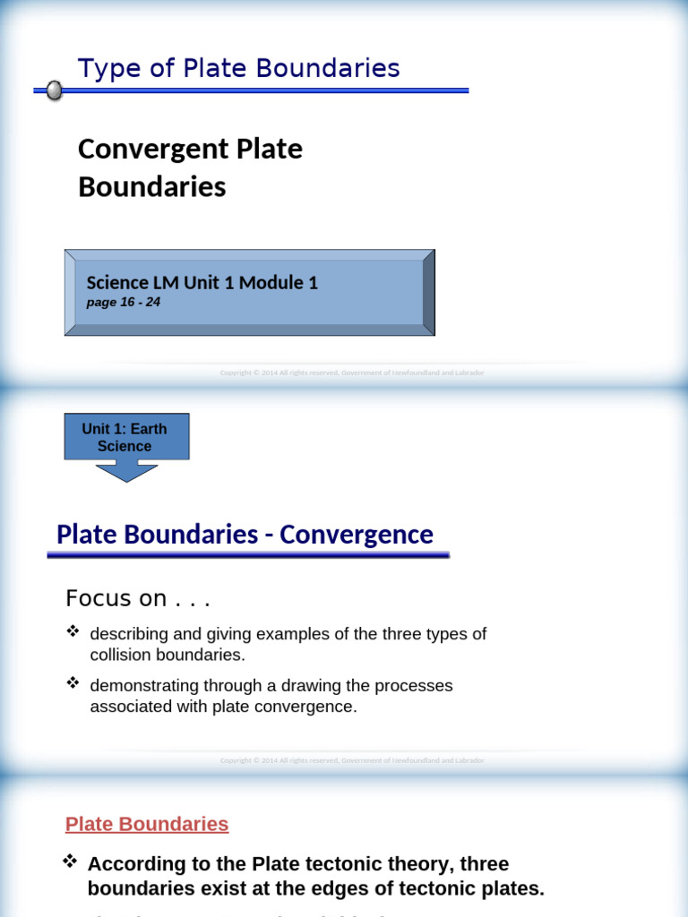 Lesson No. 4 Convergent Plate Boundaries | PDF | Plate Tectonics | Magma
