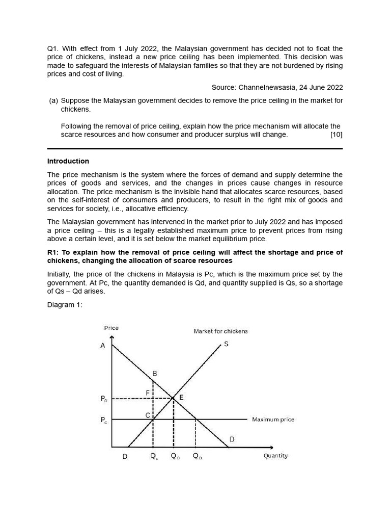 ACJC H2 Prelim 2024 P2 EQ1 Solutions | PDF | Cost Of Living | Economic Surplus