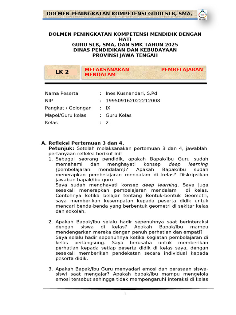 Peningkatan Kompetensi Guru SLB Jateng 2025 | PDF