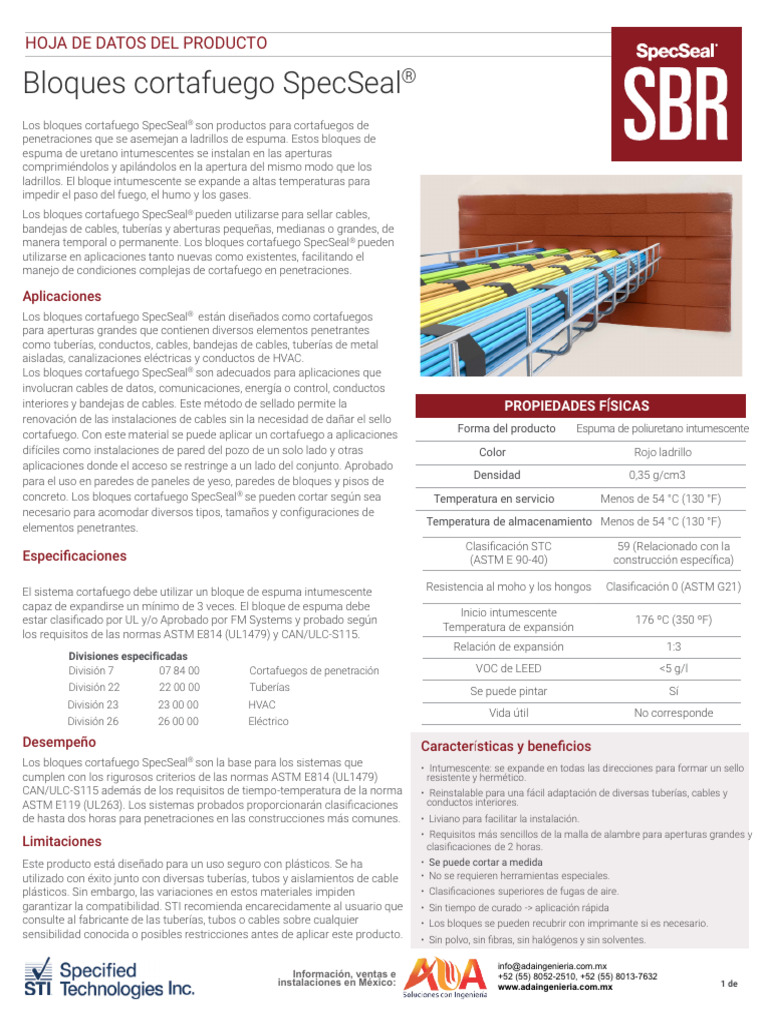 ZSFOD5505 24185 - Firestop Block PDS LS Ada | PDF | Poliuretano ...