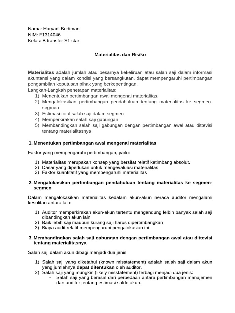 Resume Auditing Bab 9 | PDF