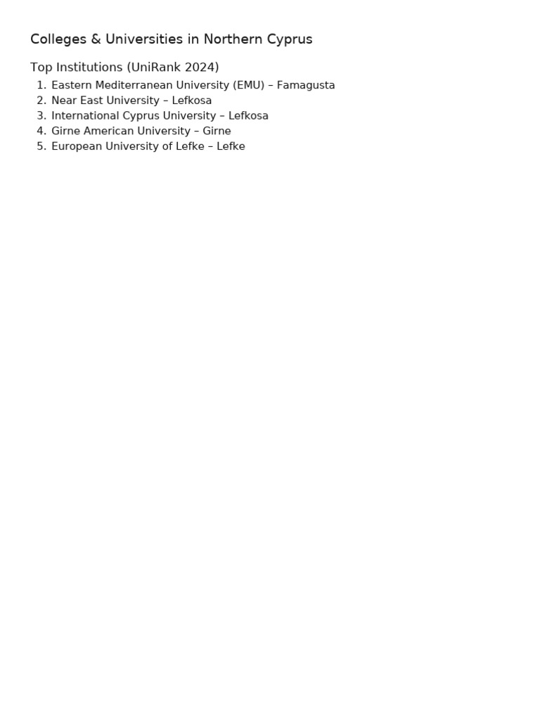 Universities in North | PDF
