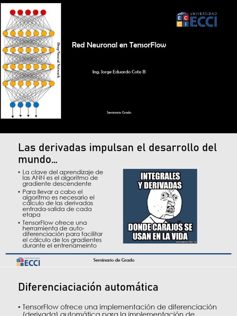 Red Neuronal en TensorFlow DeapLearnign Ecci | PDF | Algoritmos | Matemáticas Aplicadas