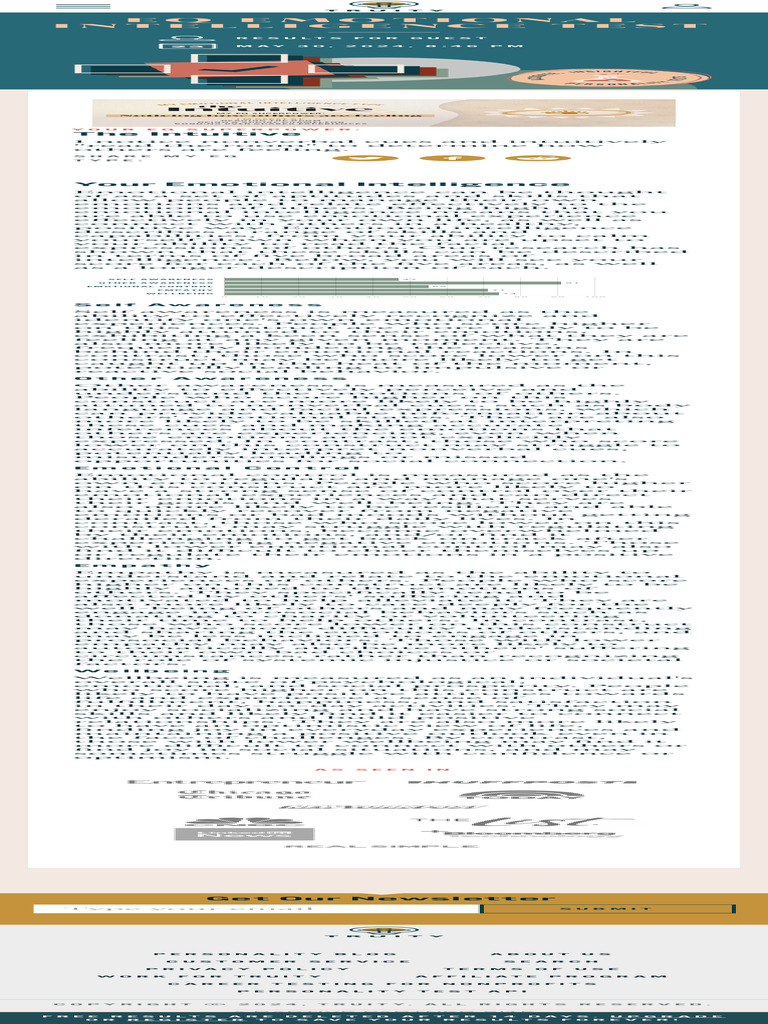 EQ Emotional Intelligence Test Truity | PDF | Emotional Intelligence ...