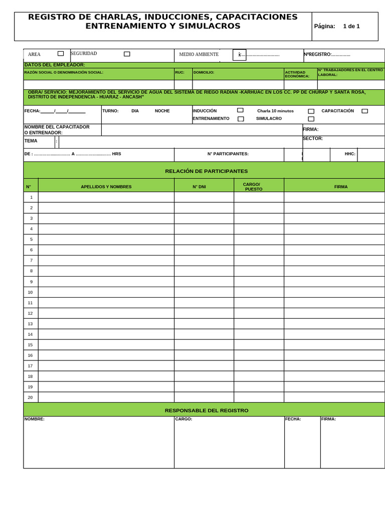 Formato Charlas | PDF