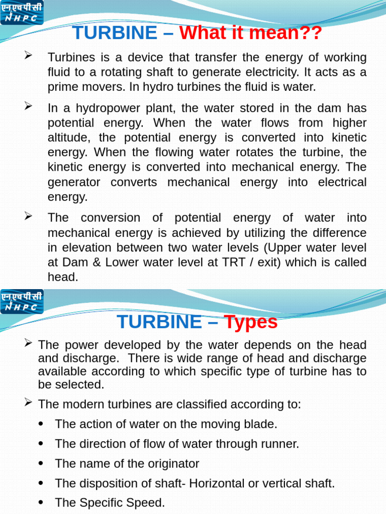 Types of Hydro Turbines Explained | PDF | Turbine | Turbomachinery