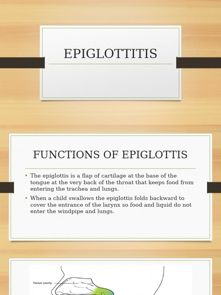 Epiglottitis Group 3 | PDF | Inflammation | Respiratory Tract