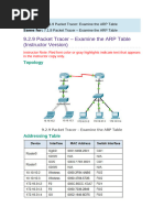 9.2.9 Packet Tracer - Examine The ARP Table | PDF | Router (Computing) | Internet Protocols