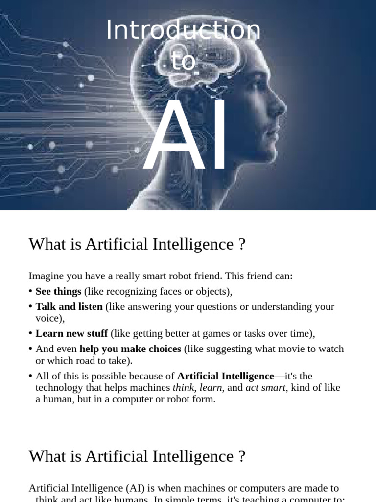 Lets Know About AI | PDF | Artificial Intelligence | Intelligence (AI ...