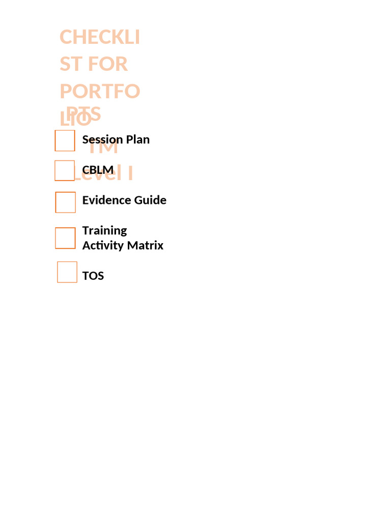 Checklist | PDF