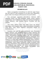 Teks Pembukaan Uud 1945 | PDF