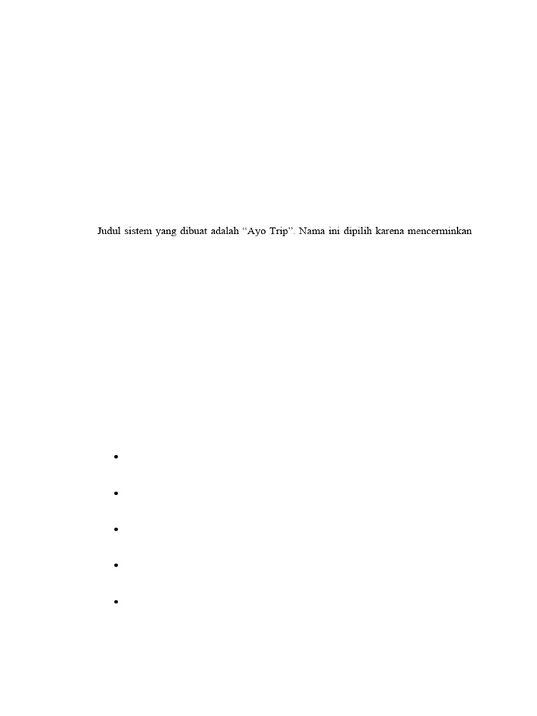 Ayo Trip: Platform Wisata Digital Indonesia | PDF