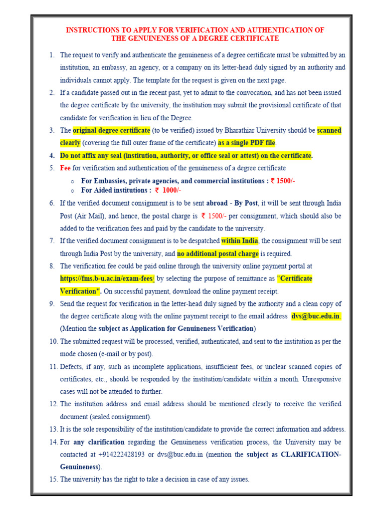 Genuineness Certificate Application Guide | PDF | Authentication