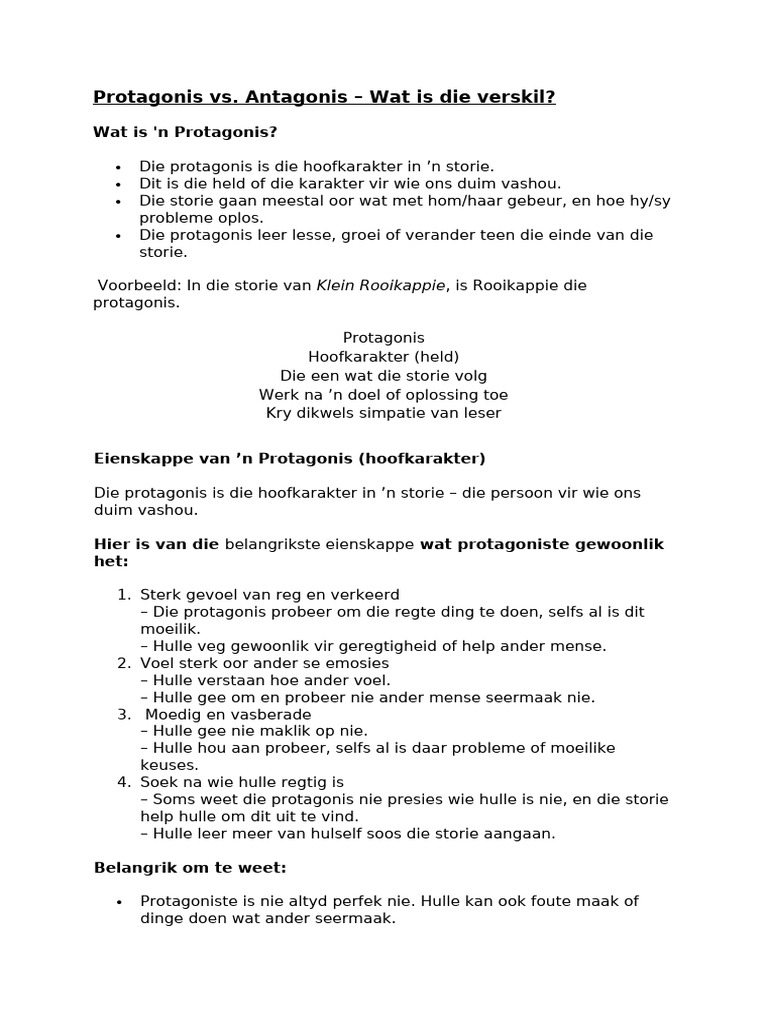 Protagonis Vs Antagonis | PDF